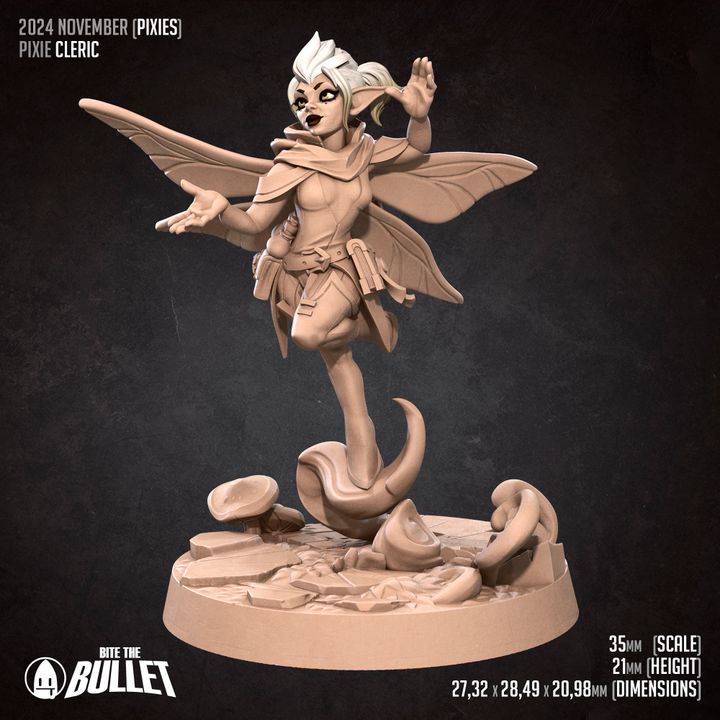 3D Printable Pixie Cleric by Bite the Bullet